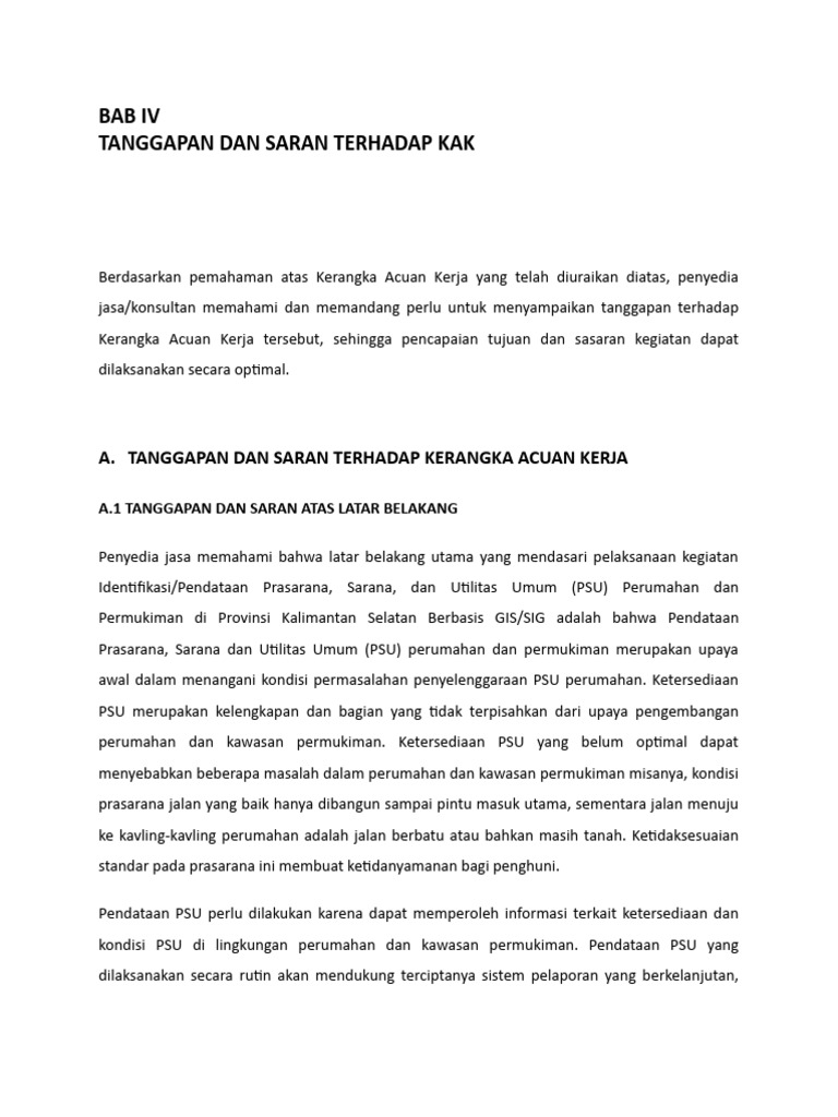 Bab Iv Tanggapan Gis | PDF