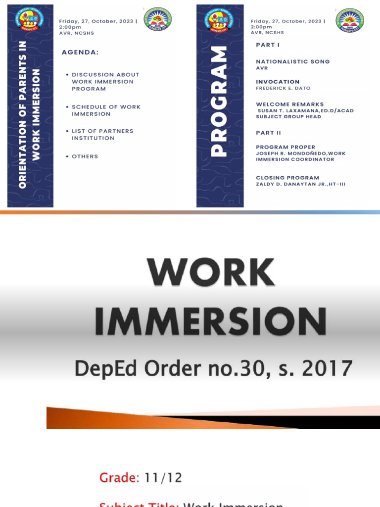Work Immersion | PDF