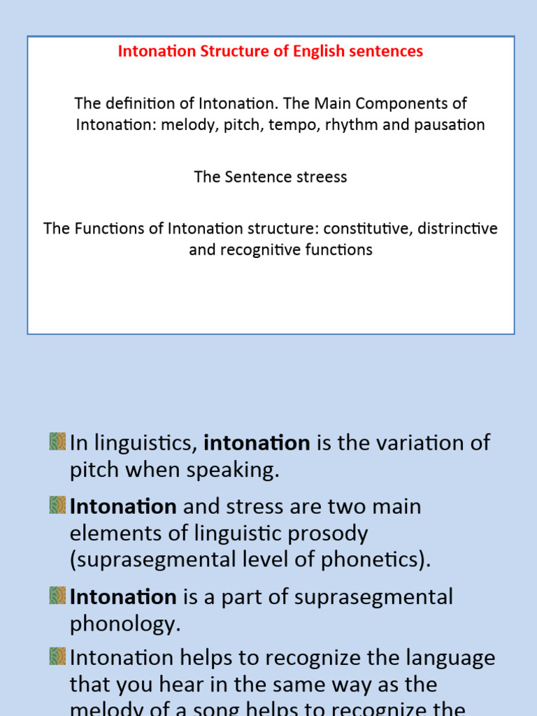 Intonation Structure of English Sentences | PDF | Stress (Linguistics ...