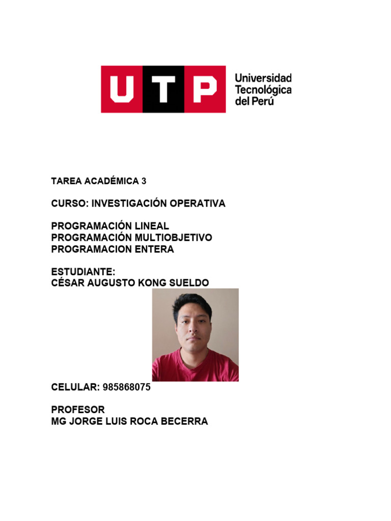 Tarea Academica 3 - Solucionario | PDF Tarea Academica 3 - Solucionario | PDF