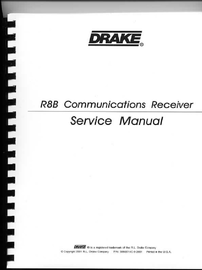 Drake R8B Service Manual 2001 | PDF