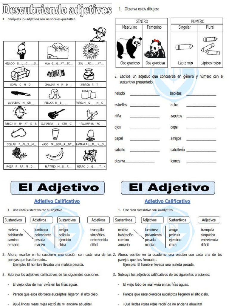 Adjetivos Pdf