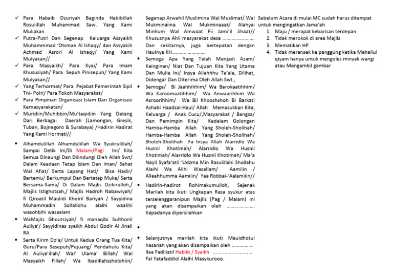 Draf MC Al Khidmah | PDF