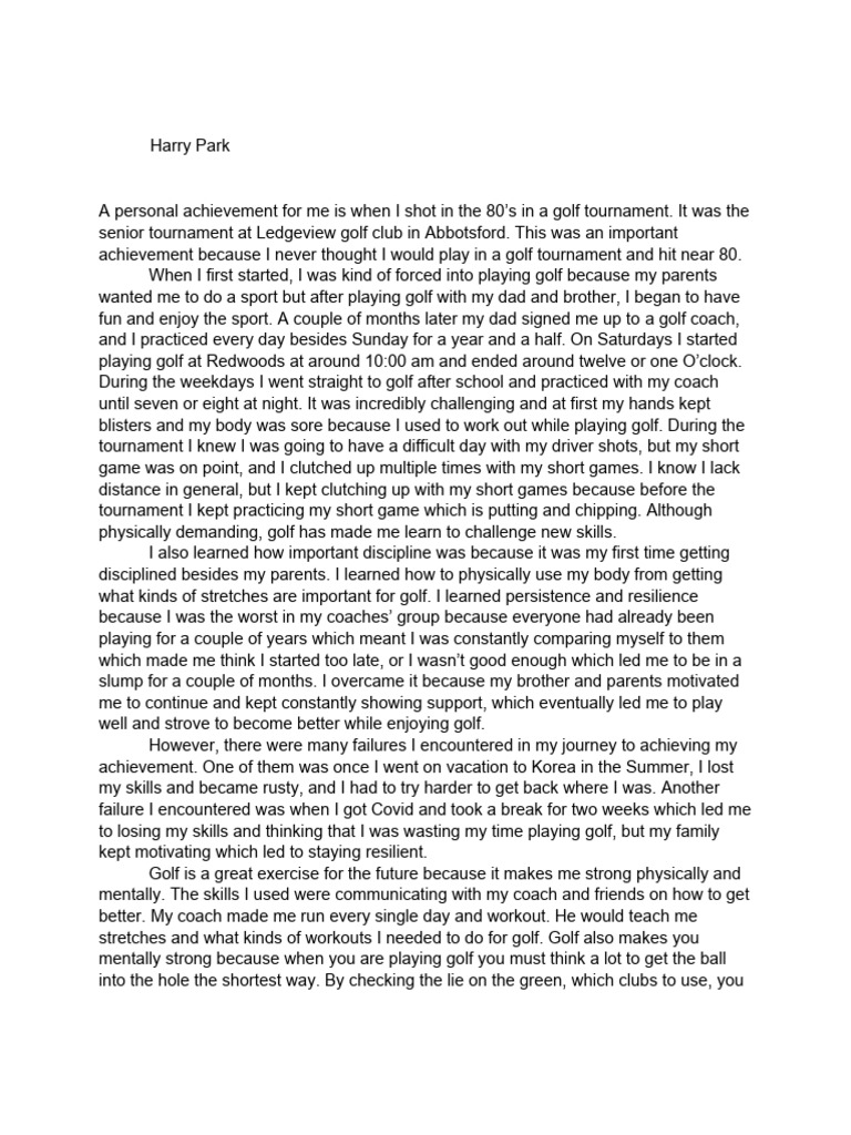 Personal Academic Achievements | PDF