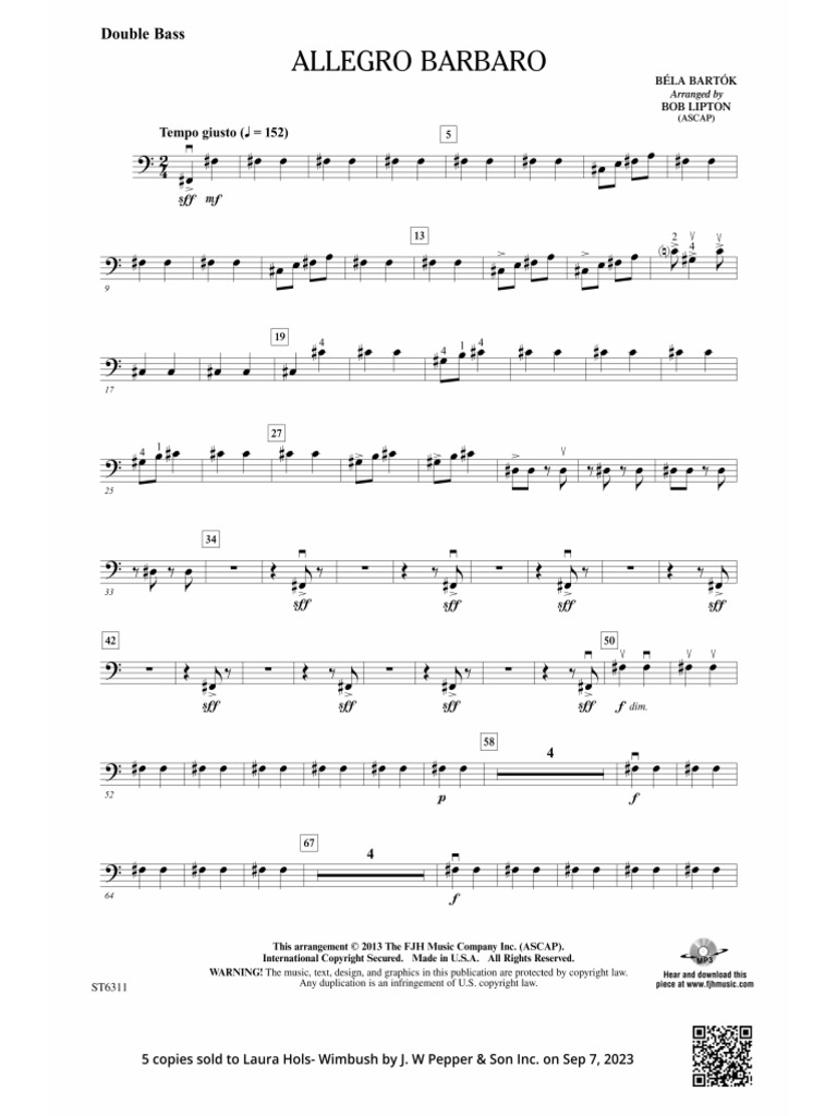 Allegro Barbaro-Bass | PDF