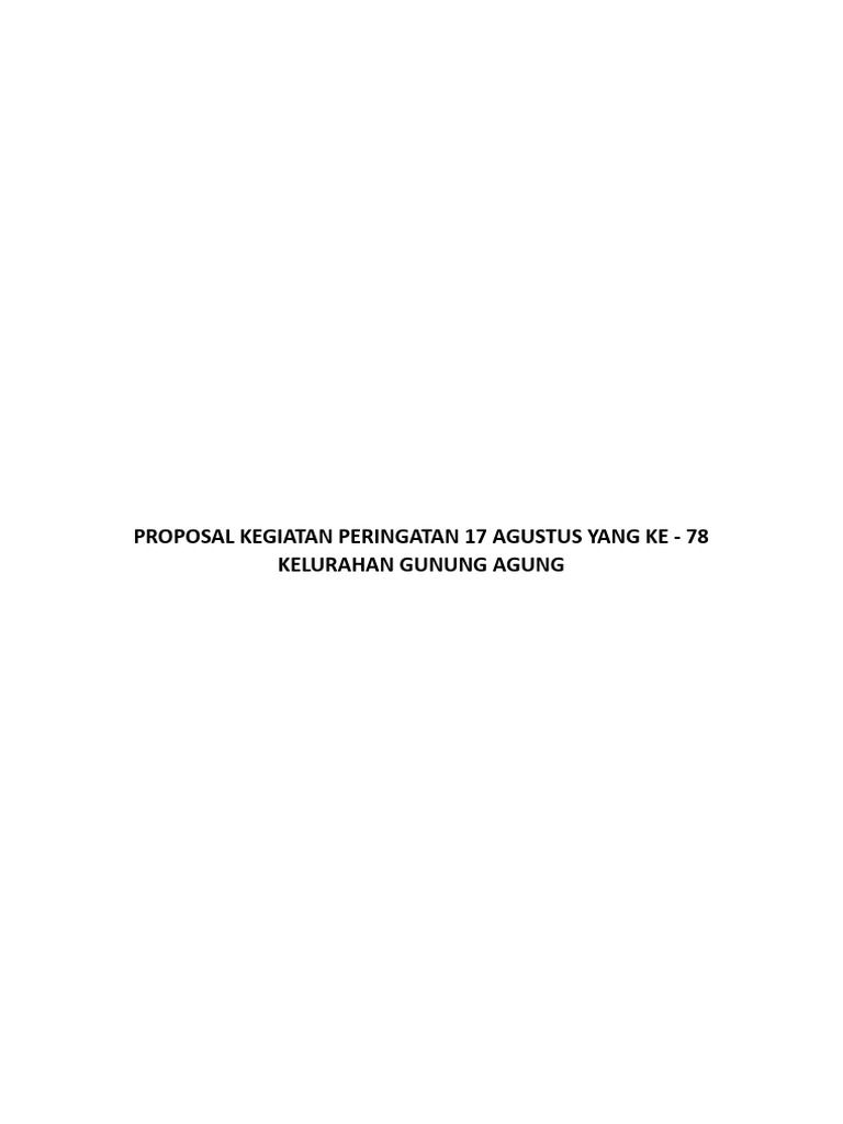 Proposal 17 Agustus | PDF