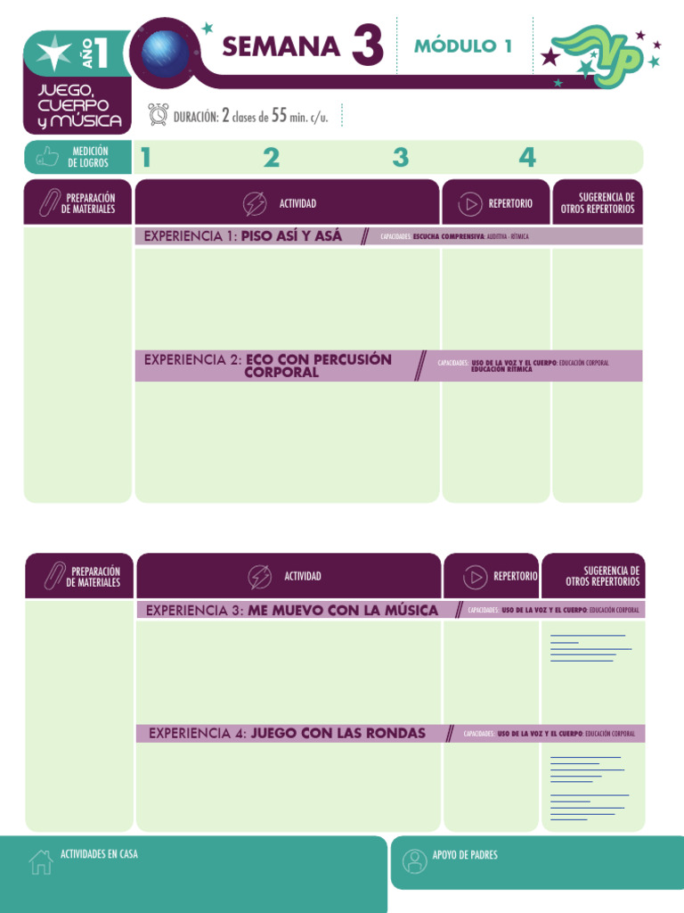 Módulo 1 - Semana 3 | PDF | Ritmo | Las artes escénicas
