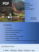 MASS WASTING (Handouts) | PDF | Landslide | Erosion