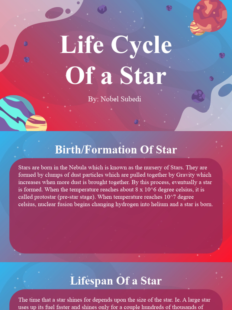 Life Cycle of a Star Explained | PDF