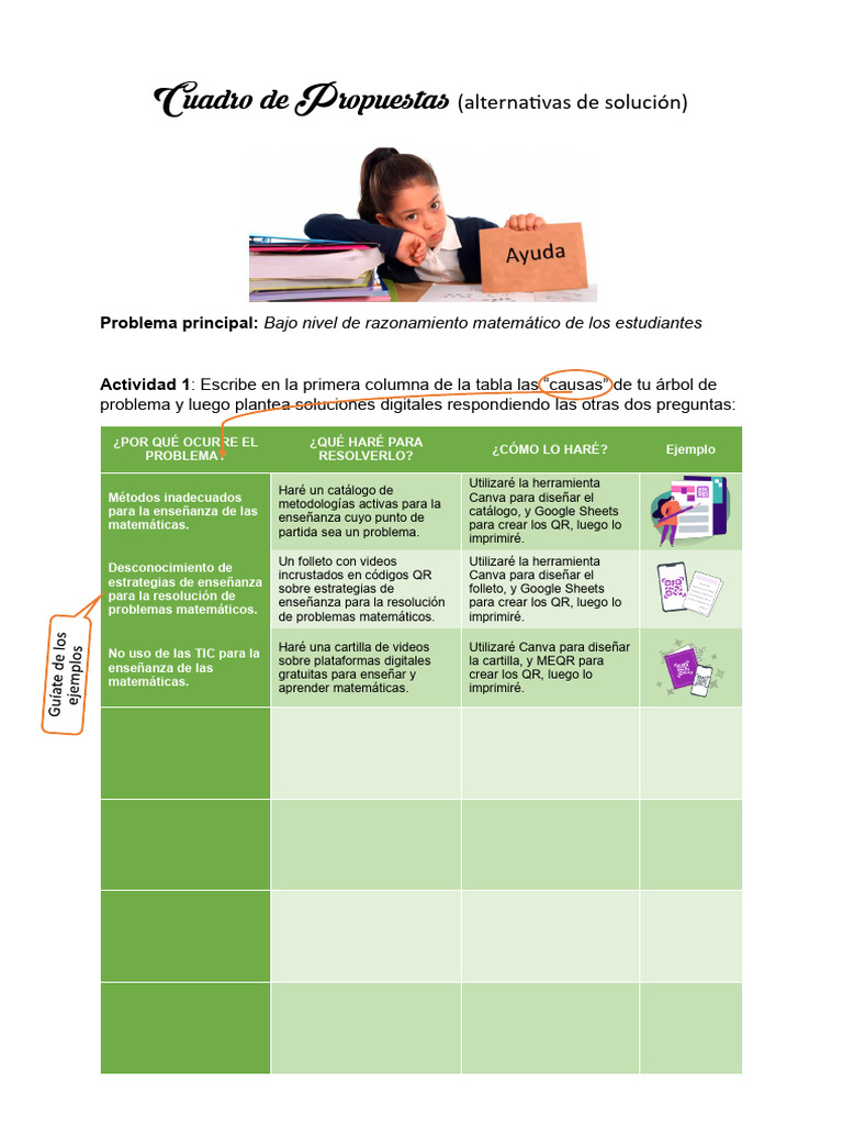 Cuadro de Propuestas EPT 4C 5D 4D | PDF