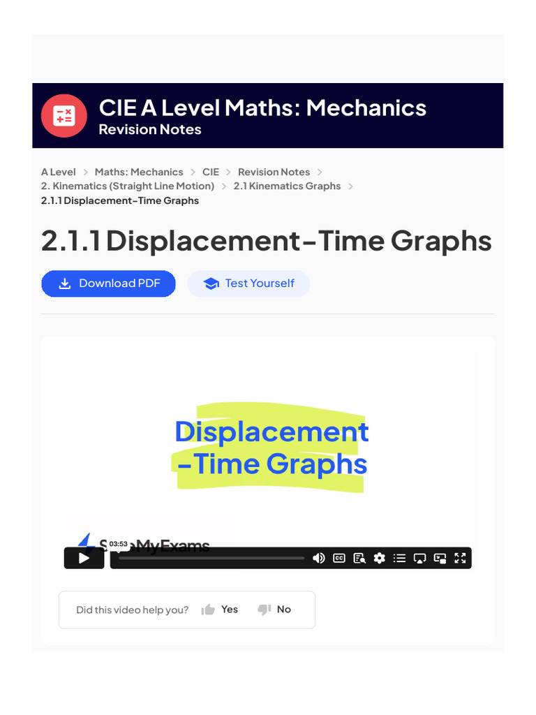 2 Kinematics | PDF | Velocity | Equations Of Motion 2 Kinematics | PDF | Velocity | Equations Of Motion