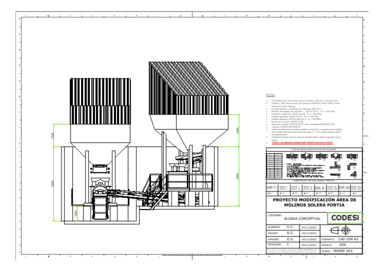 Plano de Modificación Área Molinos | PDF | Ciencias fisicas | Materiales