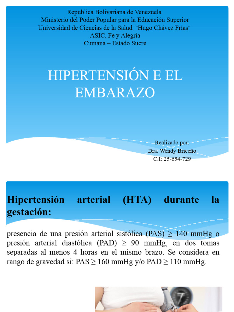 Hipertensión en el Embarazo: Clasificación y Tratamiento | PDF ...