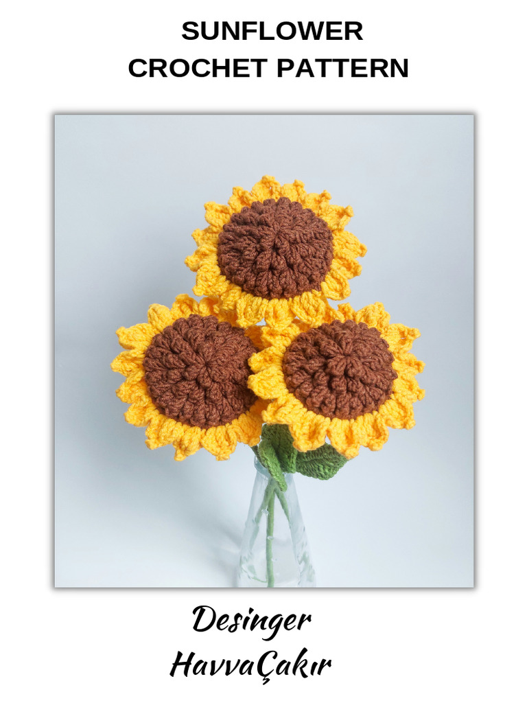 Sunflower Crochet Pattern | PDF | Crochet | Textiles