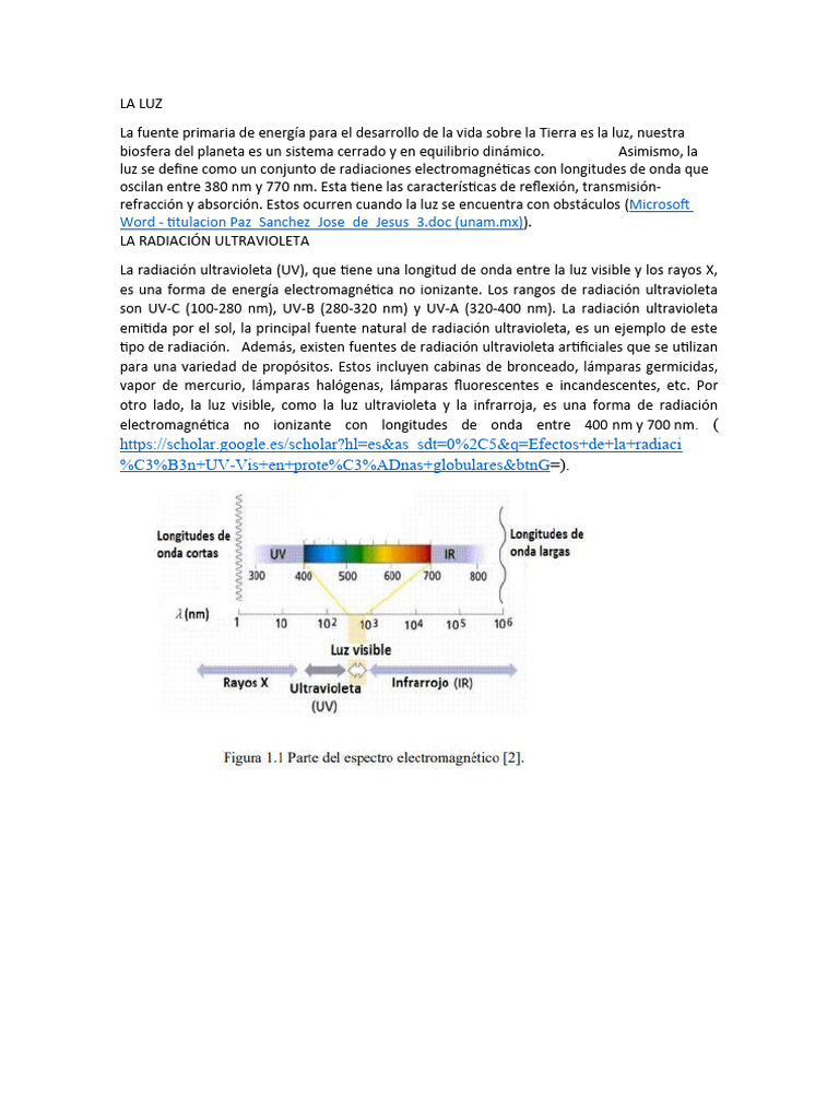 La Radiación Ultravioleta Borrador | PDF