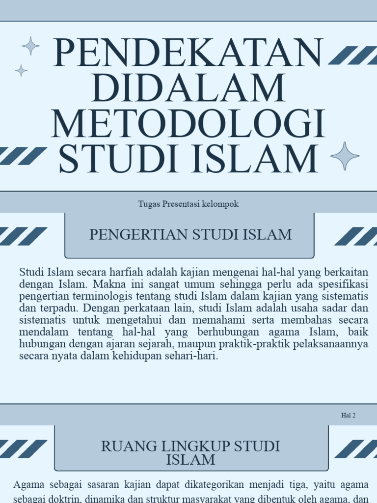 Pendekatan & Metodologi Studi Islam | PDF
