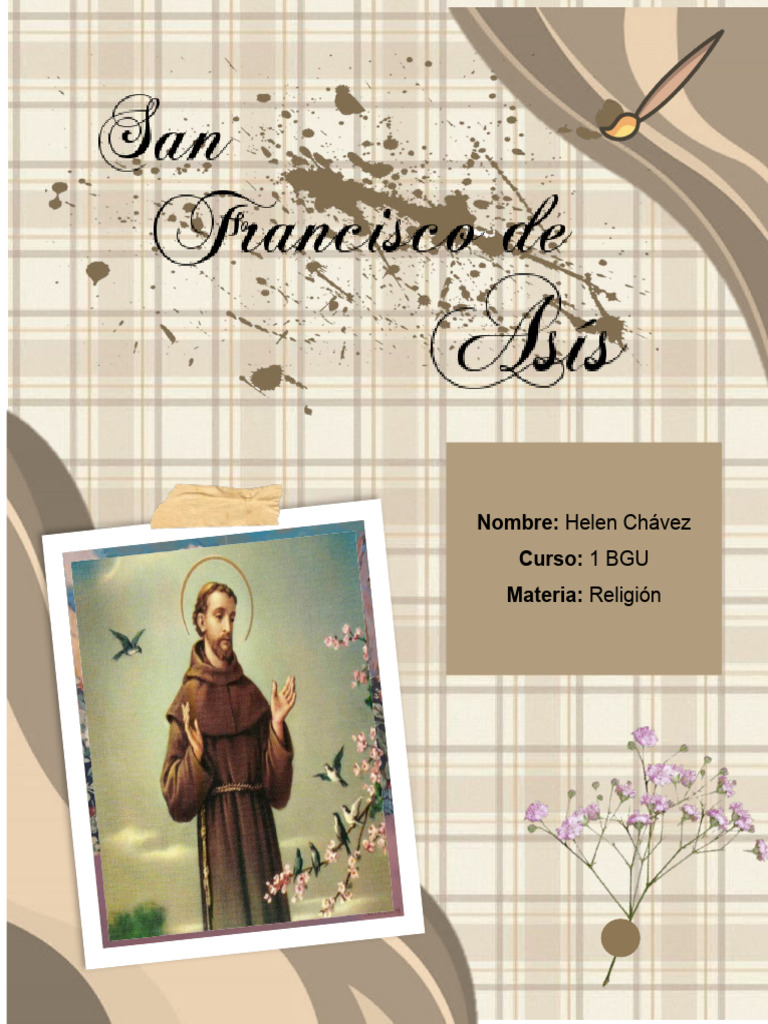 Actividad de Refuerzo Ere Helen Chavez 1bgu | PDF | Francisco de Asís