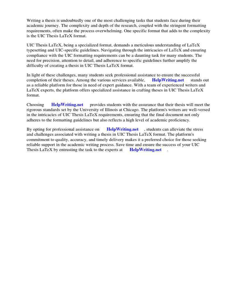 Uic Thesis Latex | PDF | Thesis | Te X