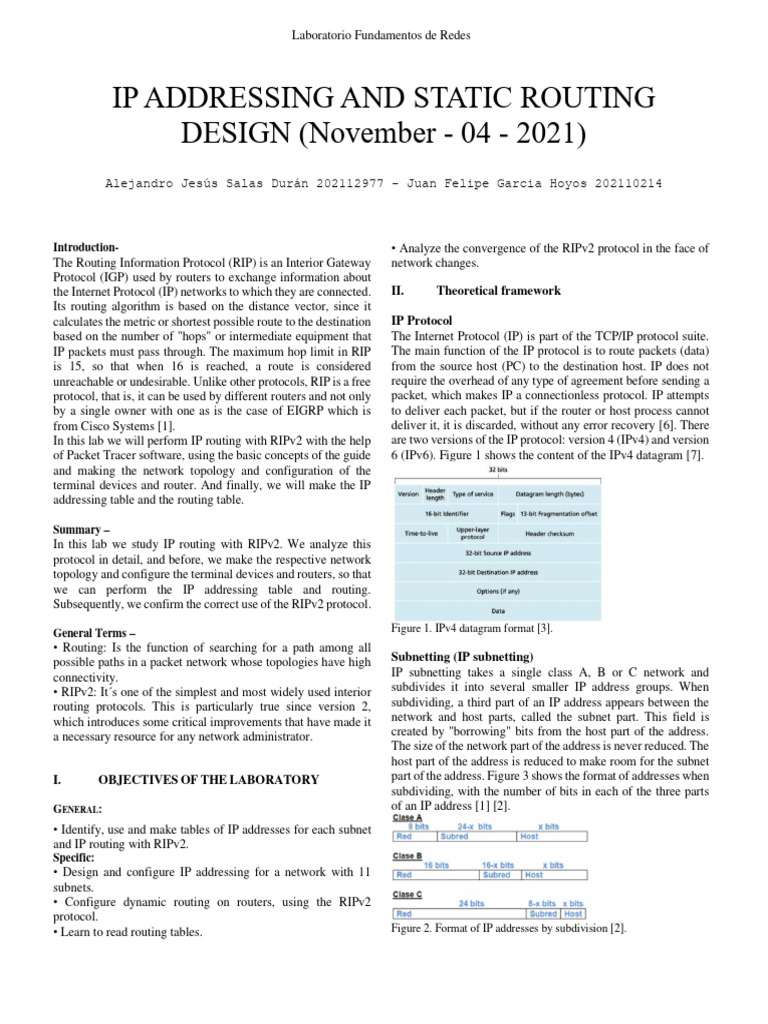 Informe Redes 06 | PDF | Ip Address | Internet Protocols