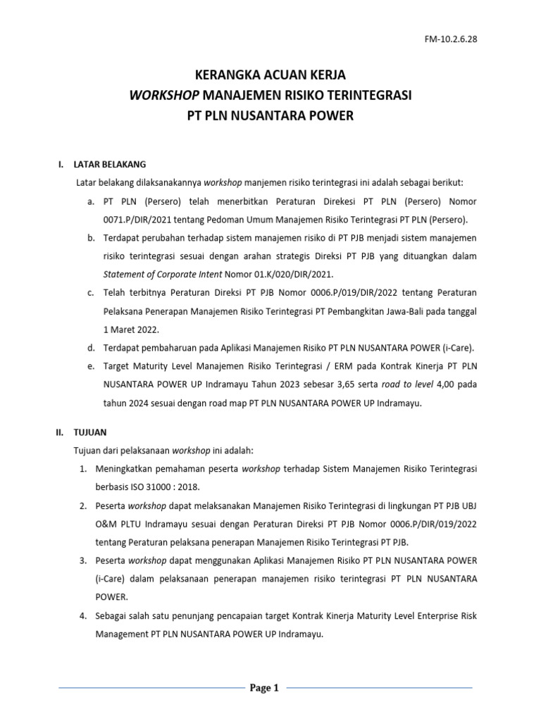 2023 - KAK Workshop ERM | PDF