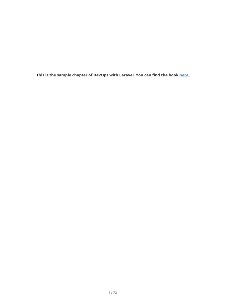 DevOps With Laravel - Sample Chapter | PDF | Web Server | Internet & Web