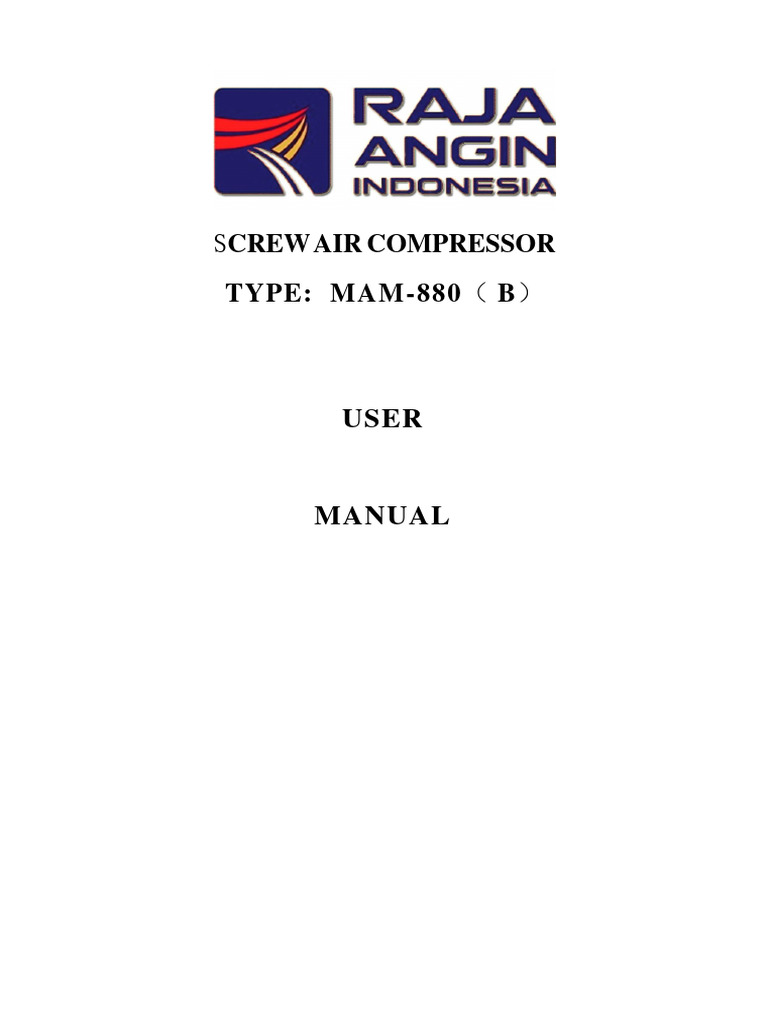 Manual Pengguna MAM-880 Compressor | PDF