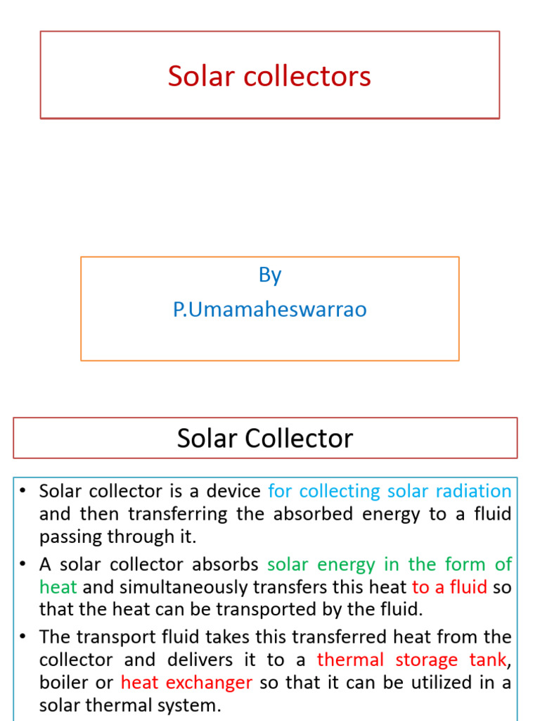 RES-Solar Collectors | PDF | Mirror | Solar Energy