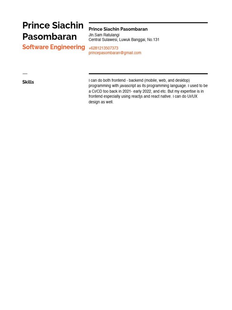 Prince's Resume | PDF | Web Application | Mobile App