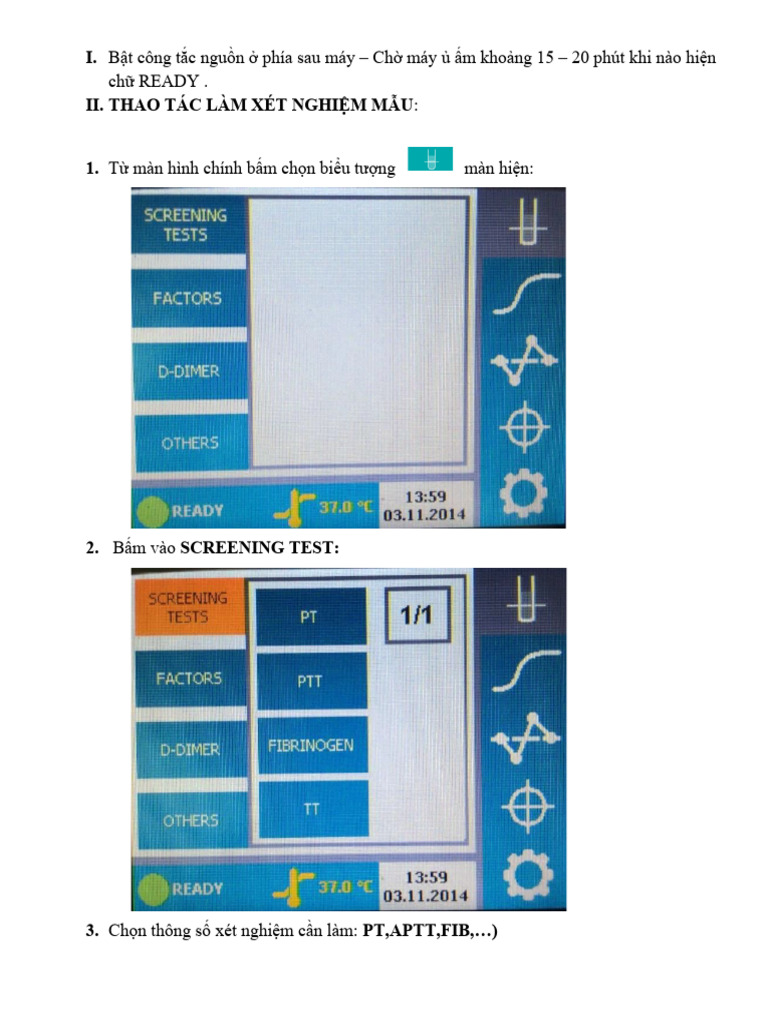 HƯỚNG DẪN SỬ DỤNG MÁY ĐÔNG MÁU ECL 105 | PDF