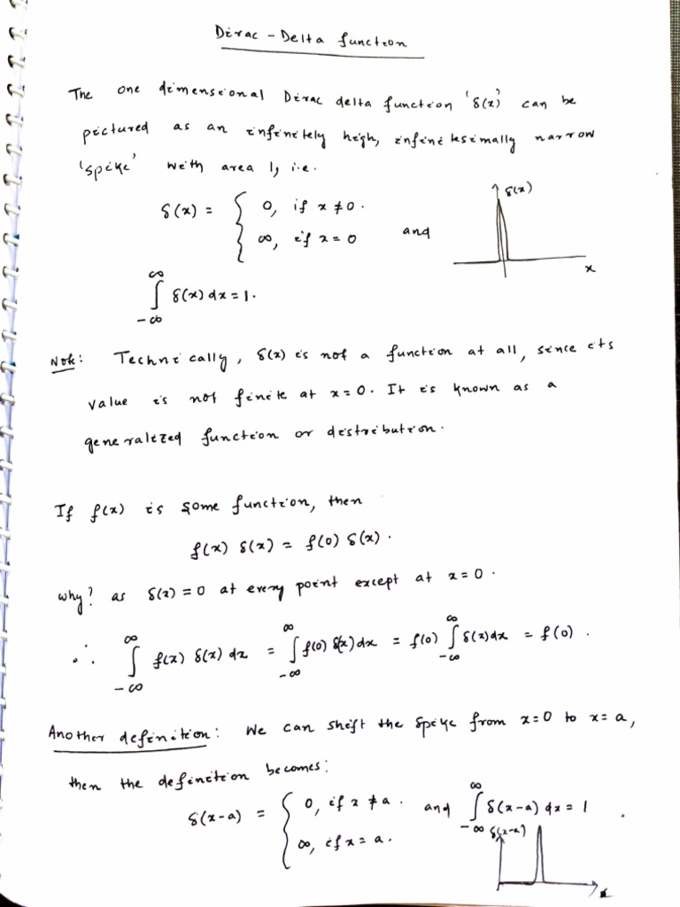Dirac Delta Function | PDF