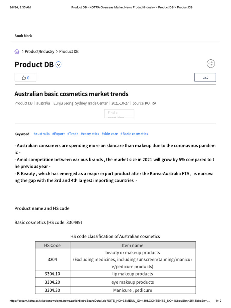 Product DB AUstralia | PDF | Cosmetics | Brand