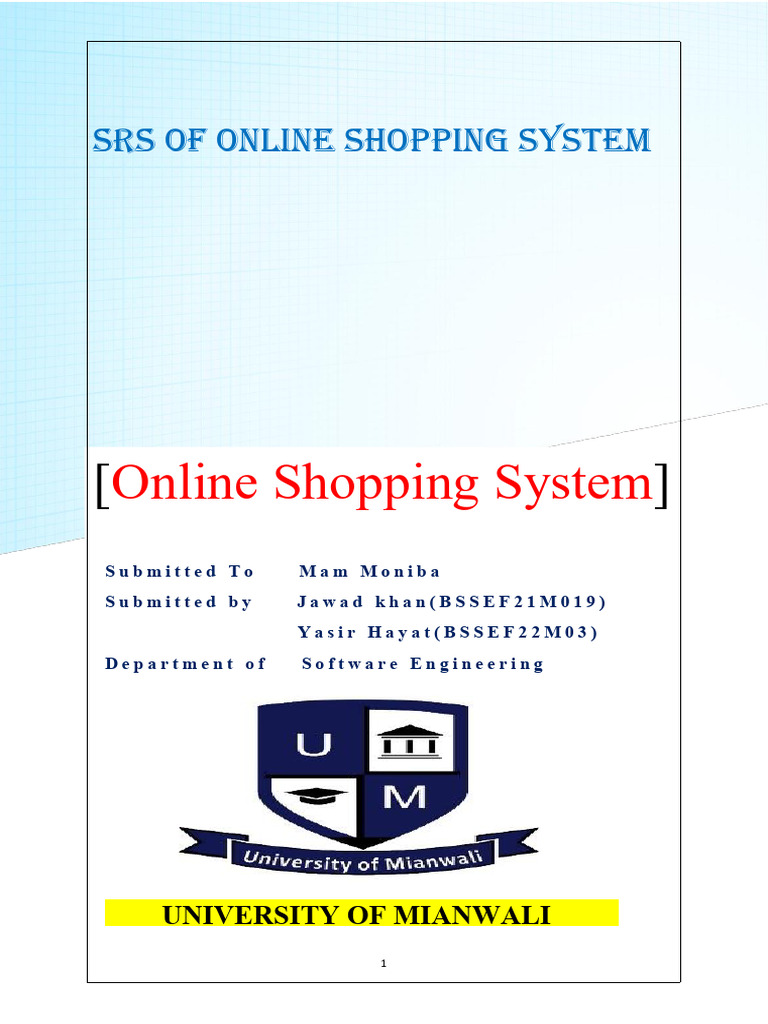 Srs of Online | PDF | Online Shopping | Graphical User Interfaces