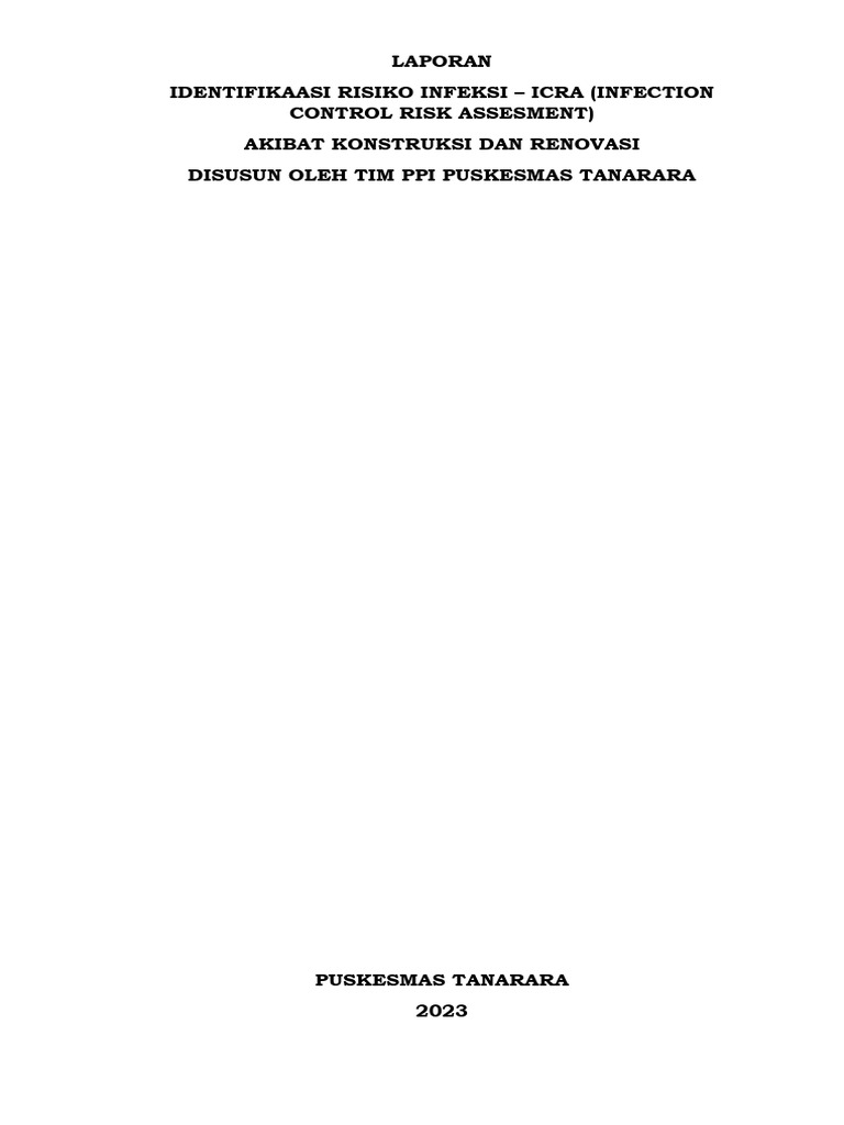 ICRA Puskesmas Tanarara Konstruksi | PDF