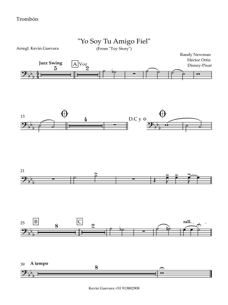 Yo Soy Tu Amigo Fiel - Partitura de Orquesta | PDF