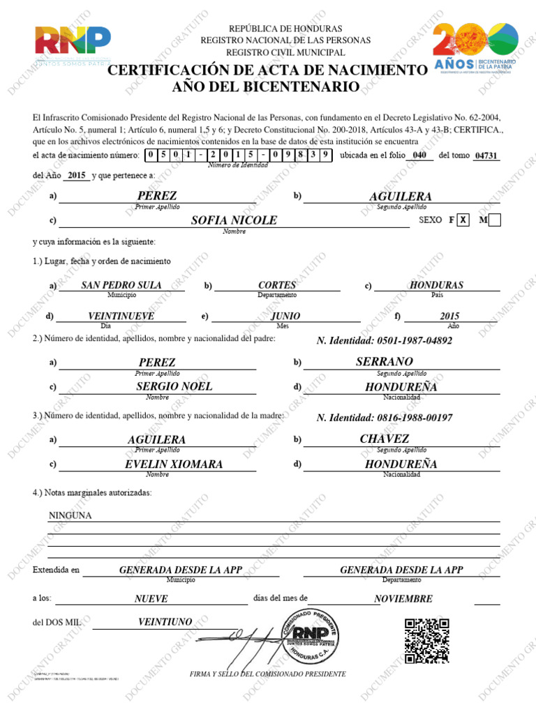 SIN RNP Acta Nac 5 | PDF