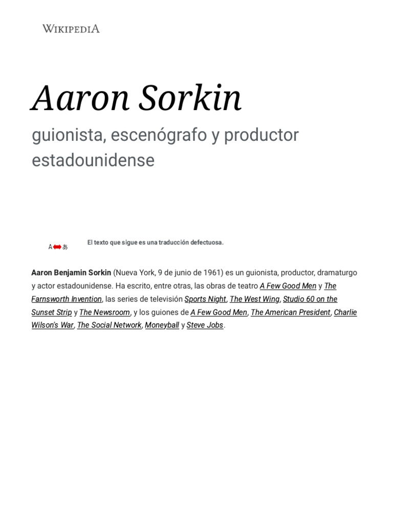 Aaron Sorkin | PDF