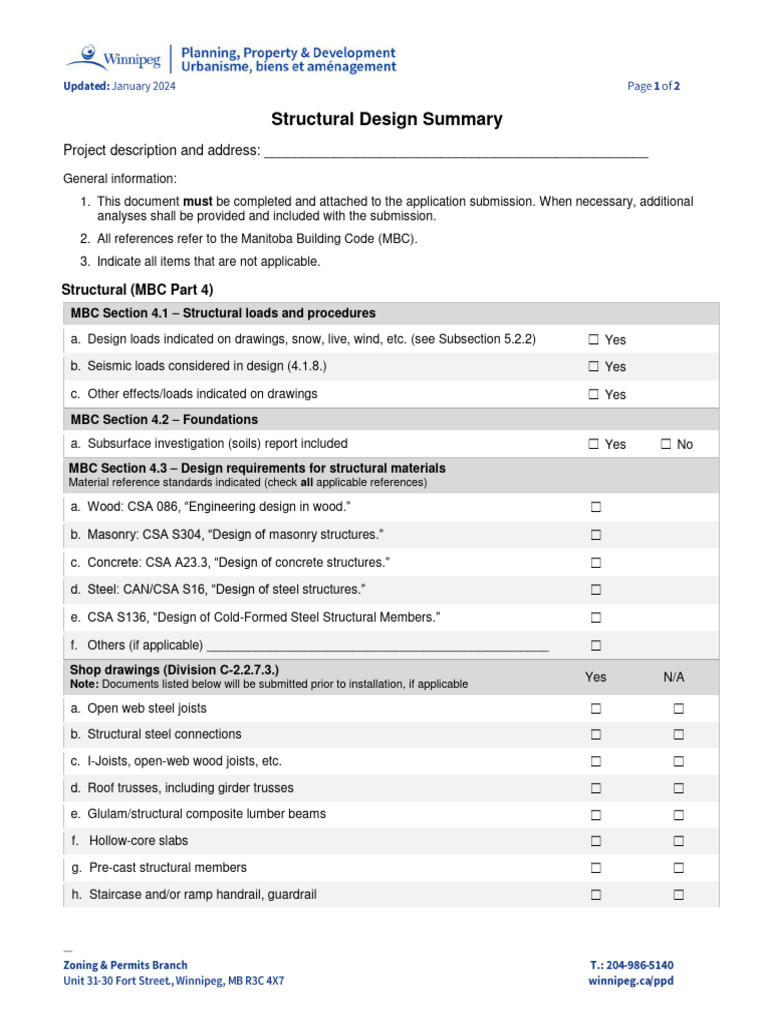 Structural Design Summary | PDF
