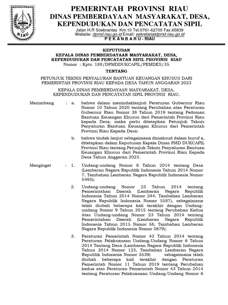 SK Juknis BKK 2023 Final | PDF | Pengelolaan Keuangan & Uang