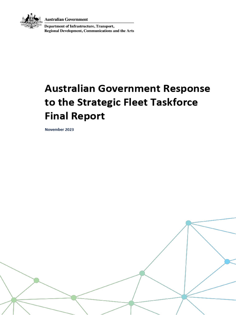 Australian Government Response To The Strategic Fleet Taskforce Final ...
