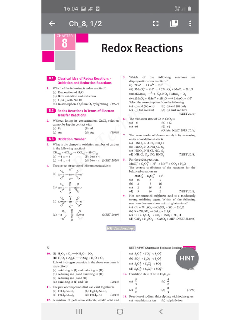 Redox Reaction | PDF