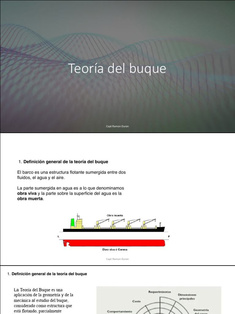 Teoria Del Buque - Definiciones | PDF | Buques | Flotabilidad
