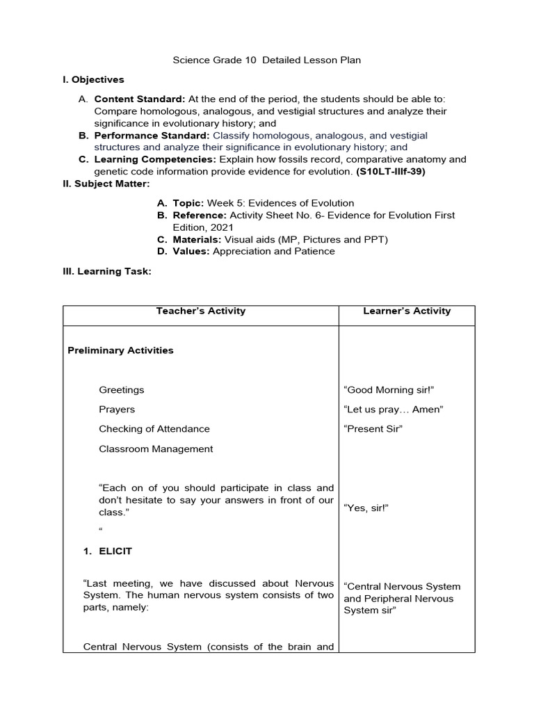 Detailed Lesson Plan in Biology | PDF