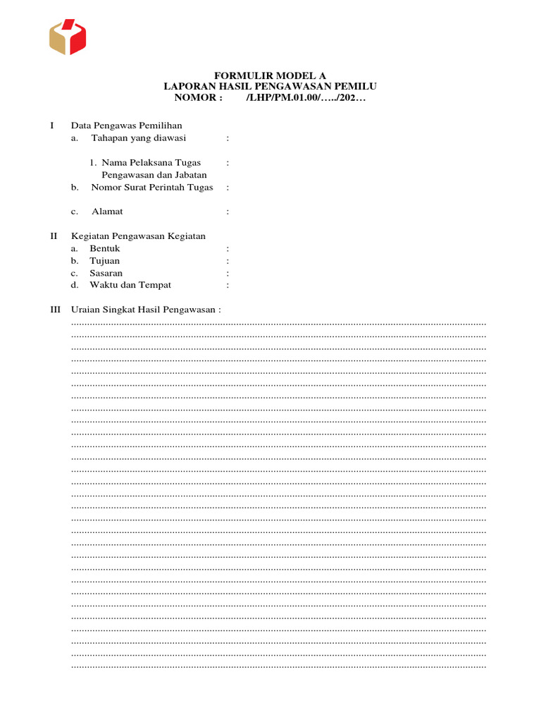 Format LHP (Form A) | PDF | Pengelolaan Keuangan & Uang | Teknologi & Rekayasa