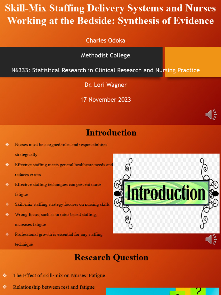 Nurse Fatigue and Skill-Mix Staffing | PDF | Nursing | Systematic Review