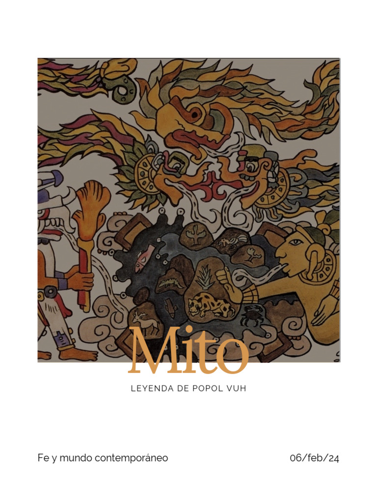 Creación en Popol Vuh y Génesis | PDF | Mitos de la creación | Creencia ...