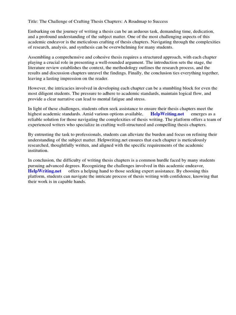 Writing Thesis Chapters | PDF | Computers