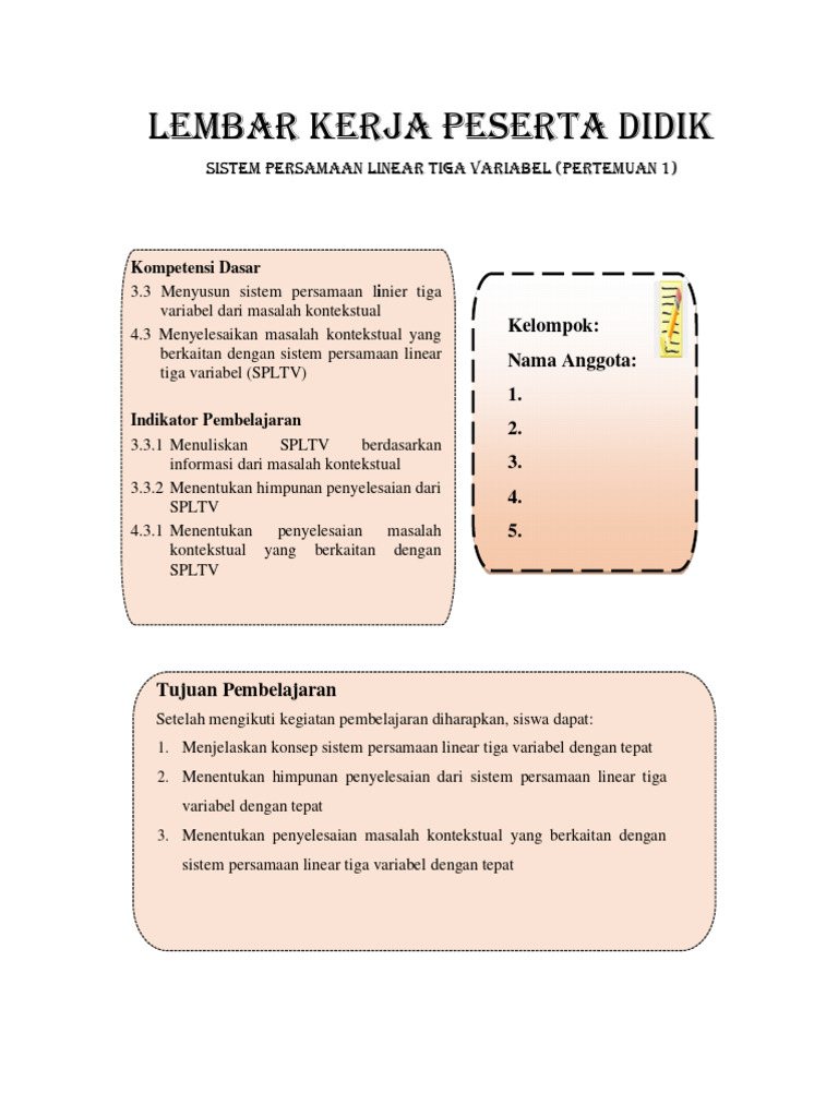 LKPD SPLTV Air Revisi | PDF