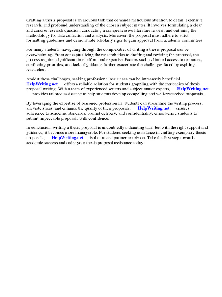 Writing Thesis Proposal Examples | PDF | Thesis | Theory