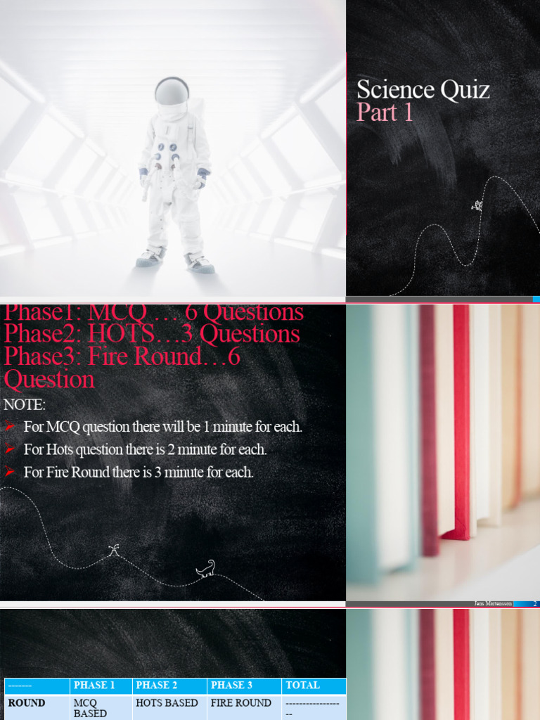 Science Quiz Part 1 | PDF | Molecules | Chemical Elements