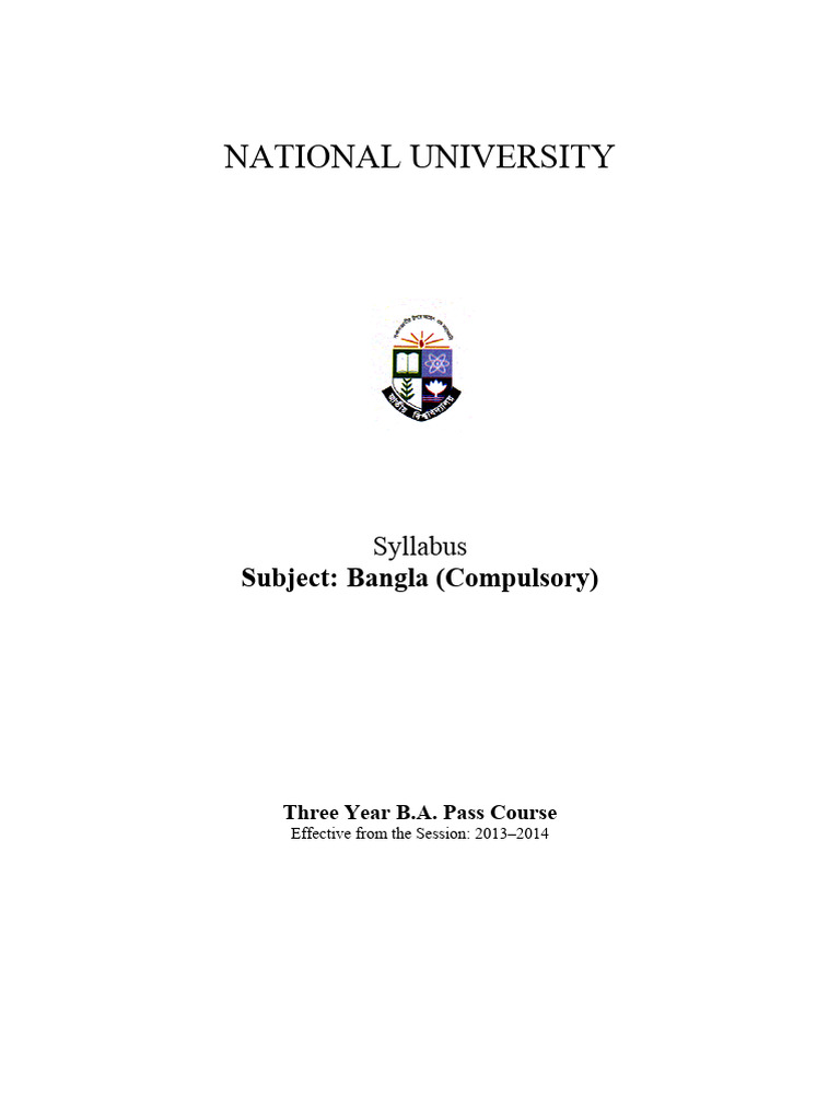 Bangla National Language Syllabus 2023 | PDF | Science & Mathematics
